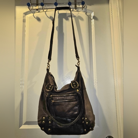 Linea Pelle | Bags | Linea Pelle Brown Leather Convertible Double ...
